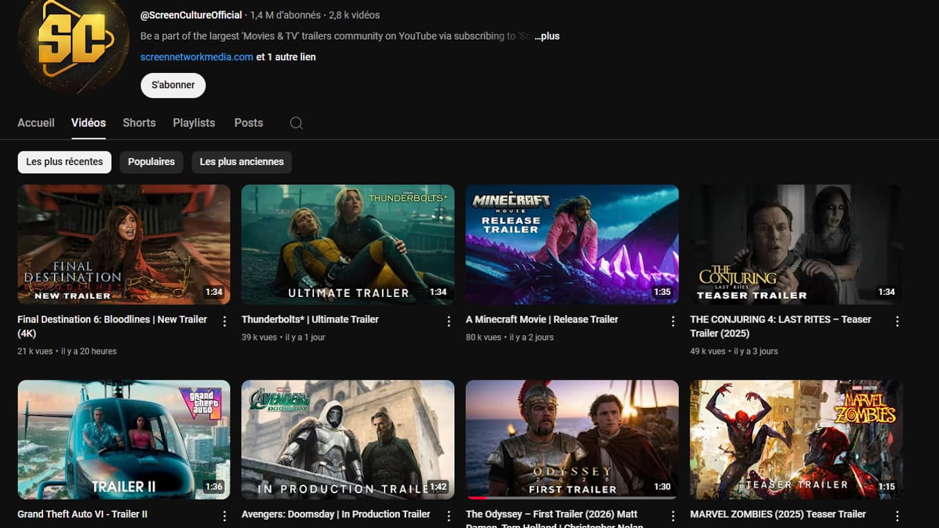 KH Studio, Screen Culture: Youtube met fin à la rémunération des chaînes de fausses bandes-annonces