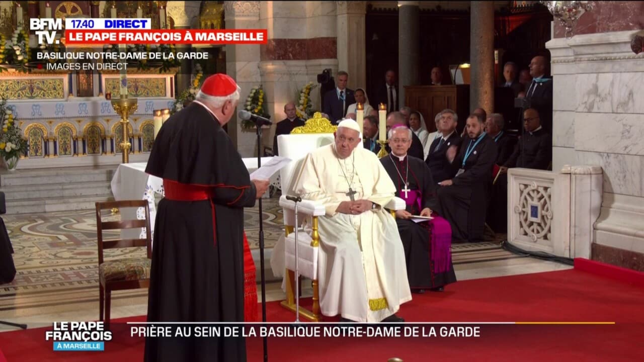 Monseigneur Jean-Marie Aveline (archevêque de Marseille) au pape ...