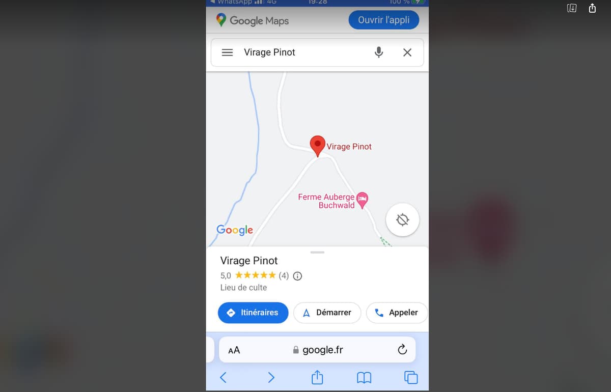 Tour de France: le "virage Pinot" désormais référencé comme un "lieu de culte" sur Google Maps