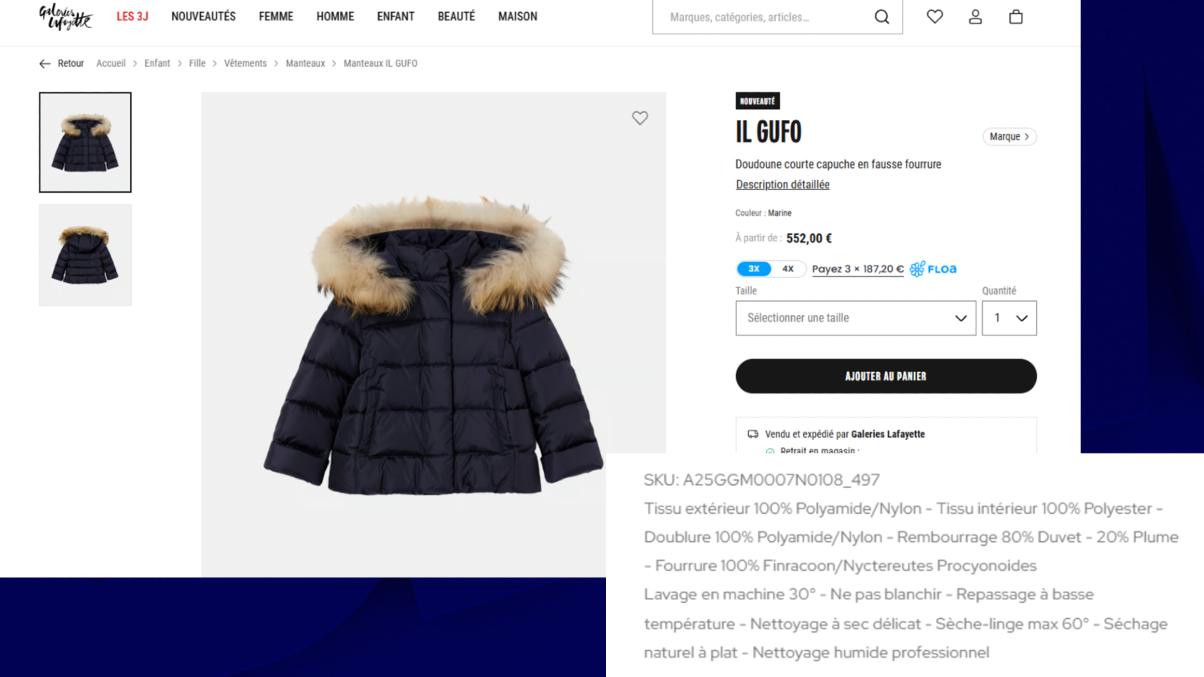 Les Galeries Lafayette commercialisent de la fourrure animale et ...