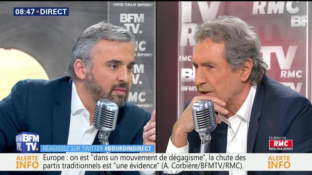 Alexis Corbière face à Jean-Jacques Bourdin en direct