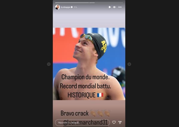 Mondiaux de natation : Mbappé félicite le "crack" Marchand pour son ...