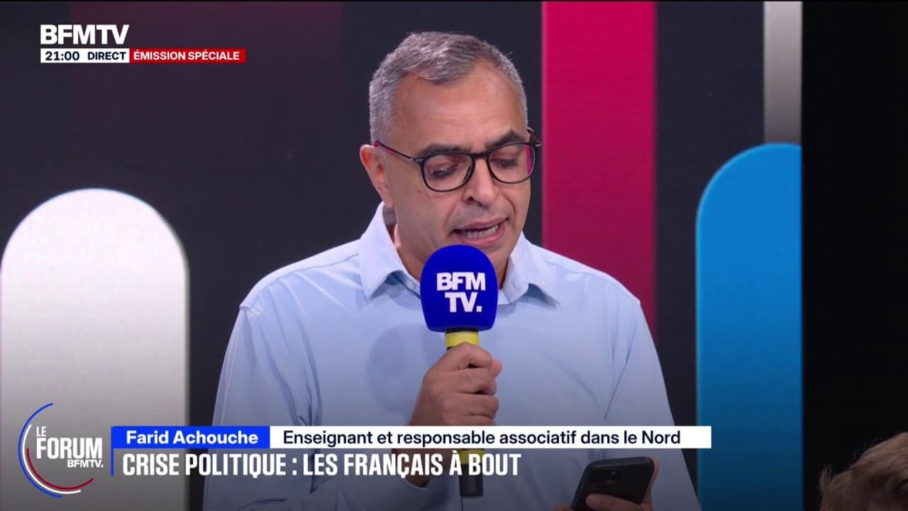 FORUM BFMTV - "On compte chaque euro" Farid, enseignant et responsable associatif lit une lettre ...