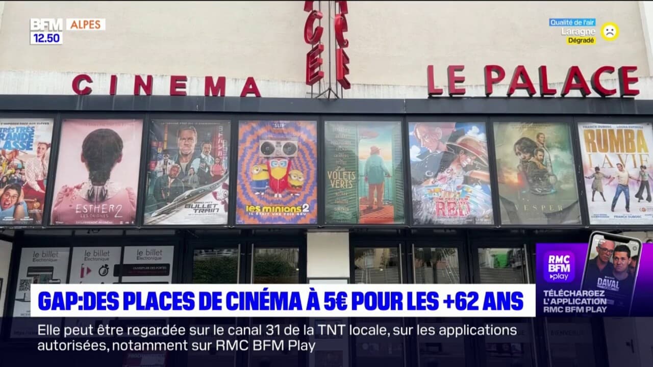 Des places de cinéma à 5€ pour les +62 ans à Gap et Briançon