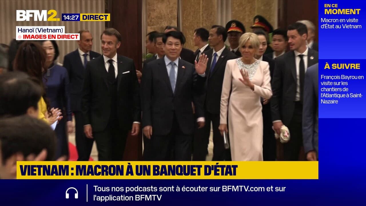Emmanuel et Brigitte Macron invités à un banquet d'État au Vietnam