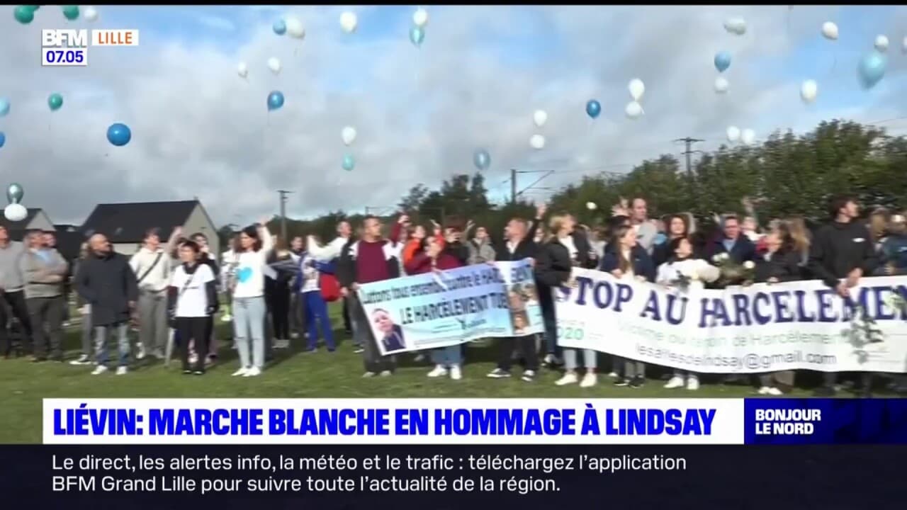 "Plus jamais de harcèlement": une marche blanche en hommage à Lindsay à ...