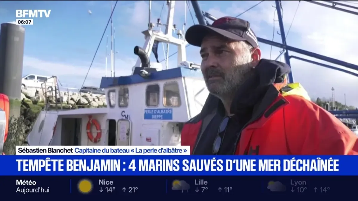 Tempête Benjamin: quatre marins tombés en panne sauvés d'une mer ...