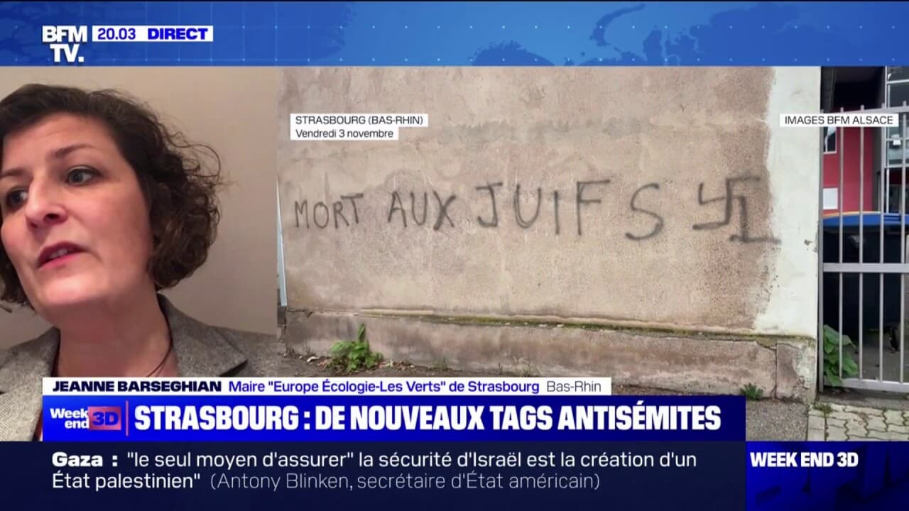 Tags antisémites à Strasbourg: la maire de la ville, Jeanne Barseghian ...