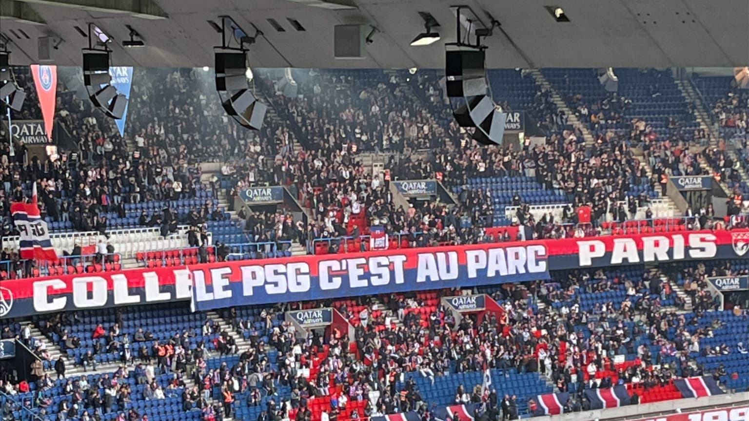PSG-Nice: la banderole du CUP contre le projet d'un nouveau stade pour ...