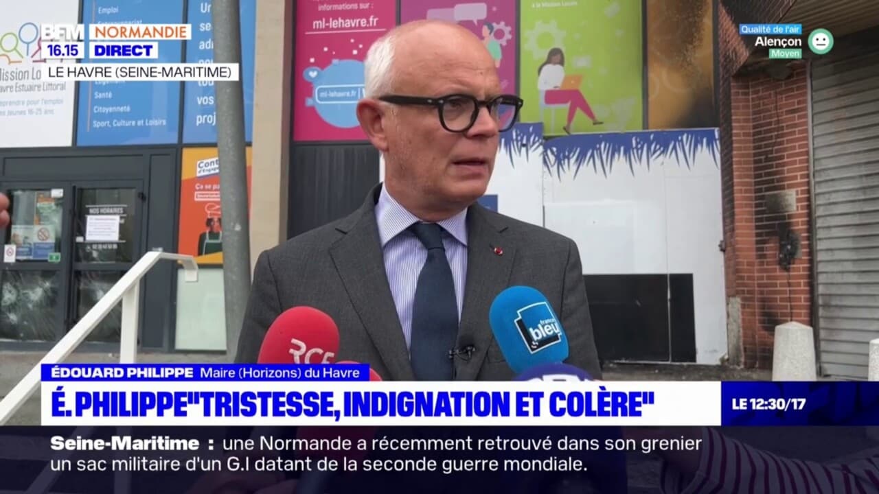 Violences urbaines: le maire du Havre, Édouard Philippe, fait part de "toute son inquiétude"