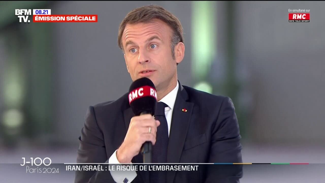 Emmanuel Macron, sur l'attaque iranienne: Emmanuel Macron, sur l'attaque iranienne: