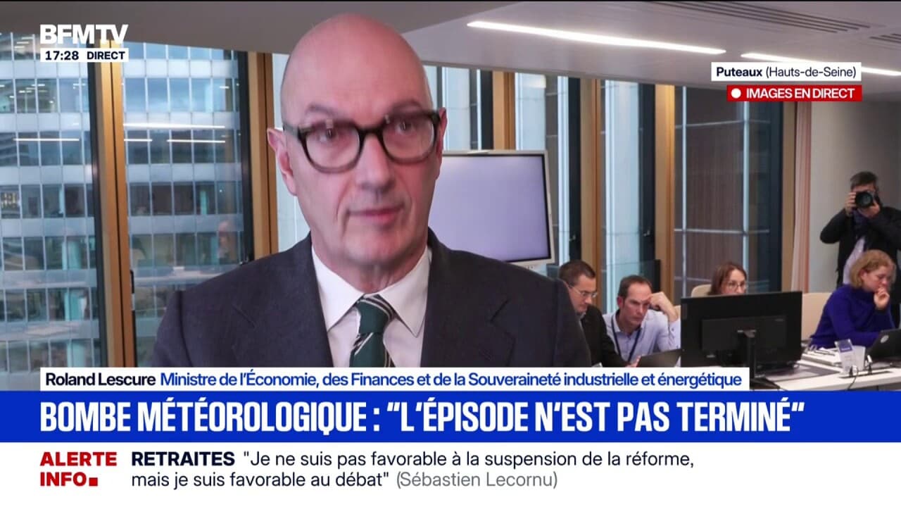 Tempête Benjamin: Roland Lescure, ministre de l'Économie, évoque "60. ...