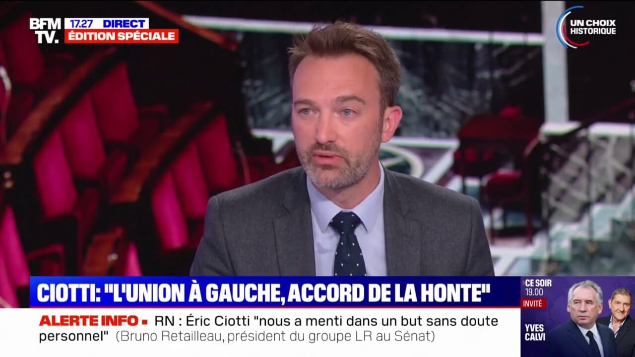 Proposition d'alliance RN/LR: "Éric Ciotti n'est pas un allié fidèle", pour Loïc Signor (porte ...