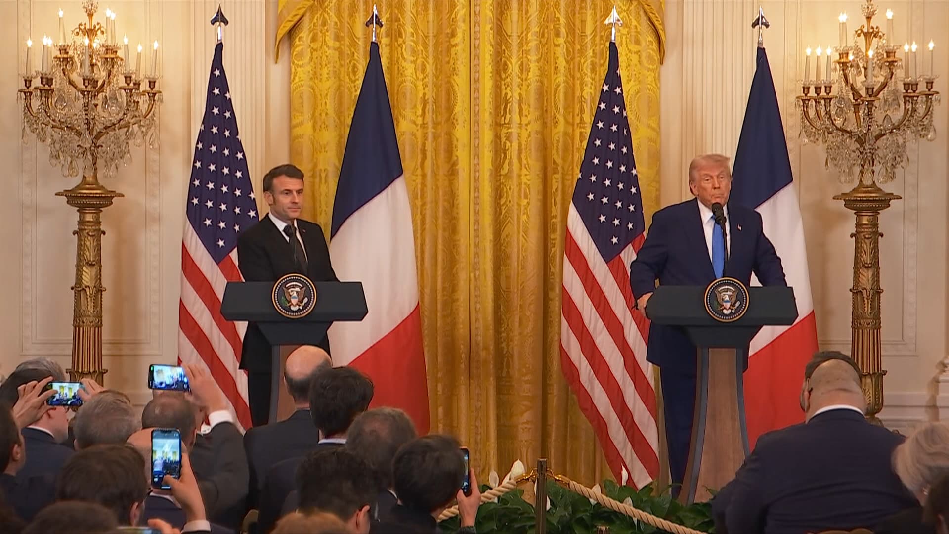 "Une étape importante": face à Trump, Macron se réjouit "d'avancées ...