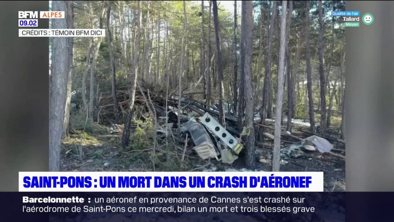 Alpes-de-Haute-Provence: un mort et trois blessés graves dans le crash d'un aéronef parti de Cannes