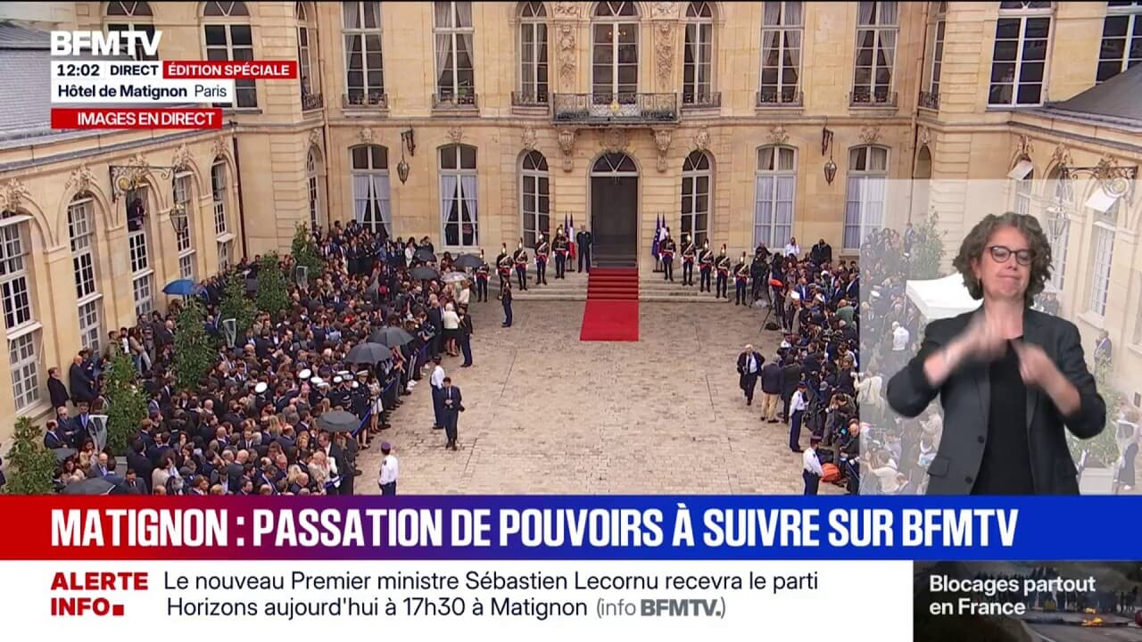 Nouveau Premier ministre: Sébastien Lecornu est arrivé à Matignon pour ...