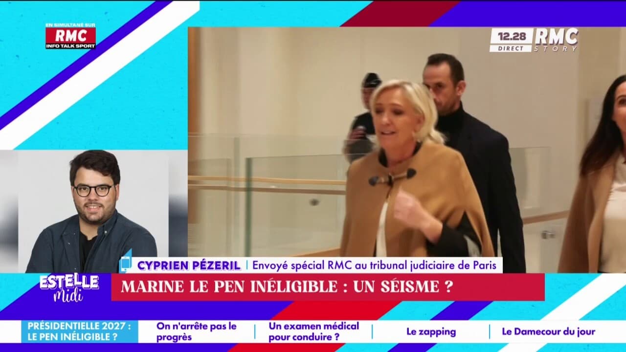 Marine Le Pen condamnée à une peine d'inéligibilité avec exécution ...