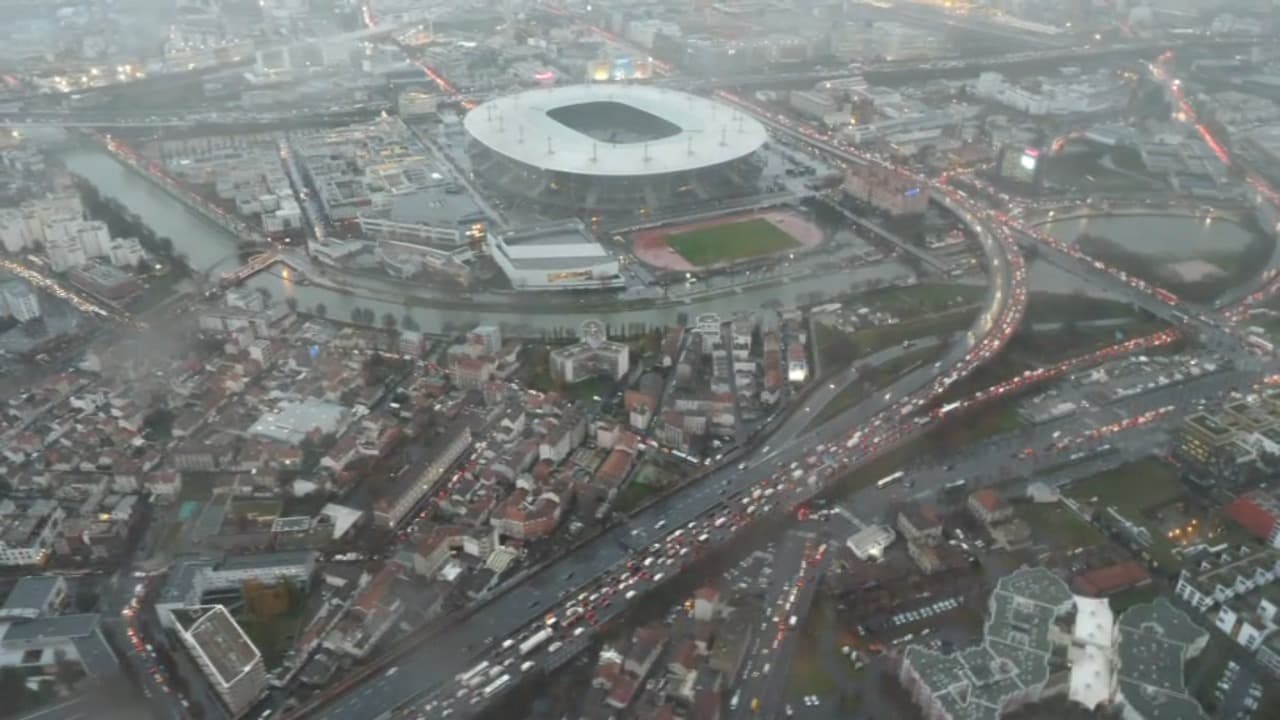 Les images aériennes des bouchons records de ce lundi matin en Île-de ...