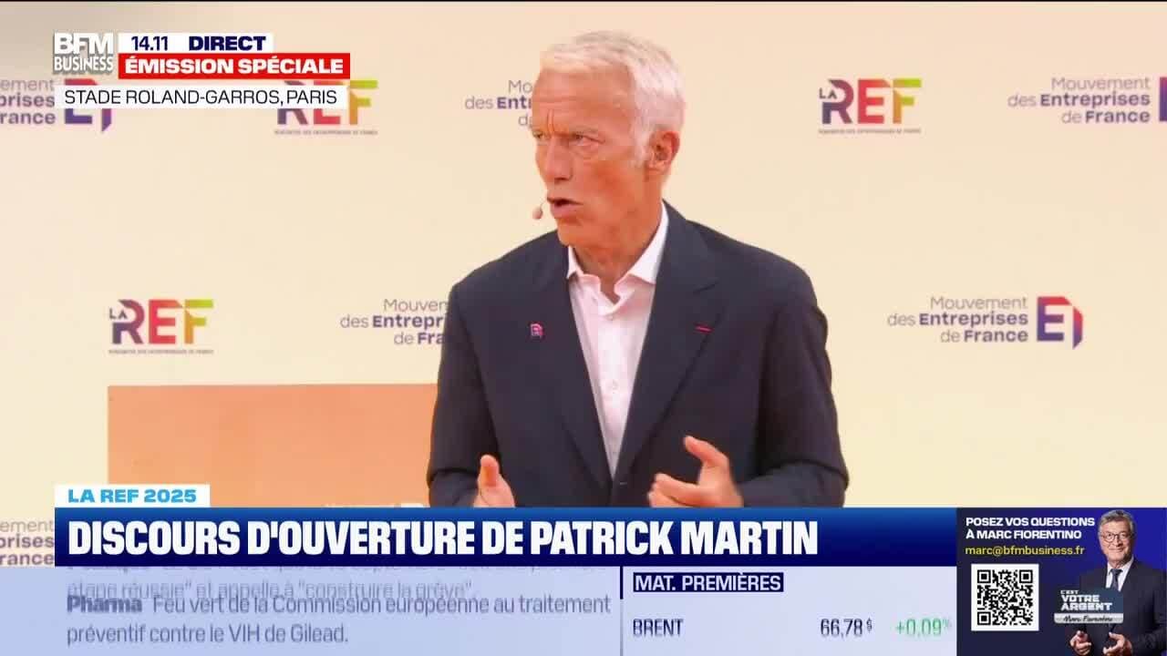 Suivez le discours de Patrick Martin à la REF