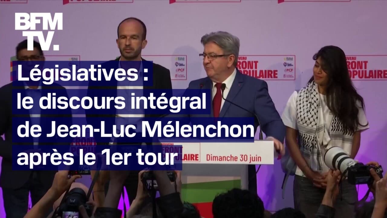 Législatives: le discours de Jean-Luc Mélenchon après le 1er tour en intégralité
