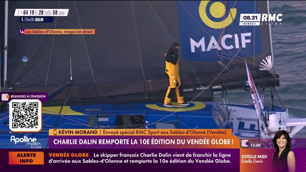 Charlie Dalin remporte la 10ème édition du Vendée Globe