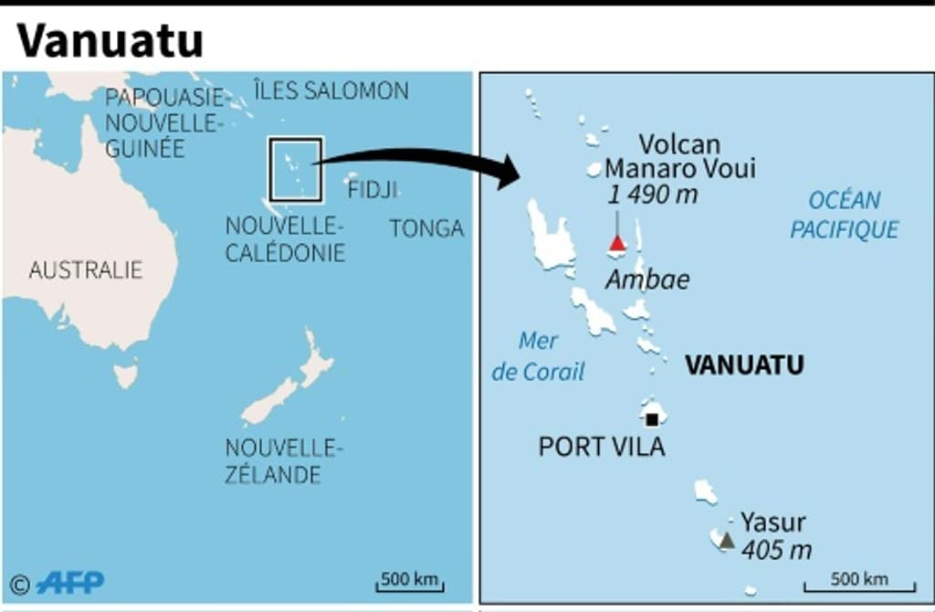 Vanuatu: un volcan provoque l'évacuation totale d'une île