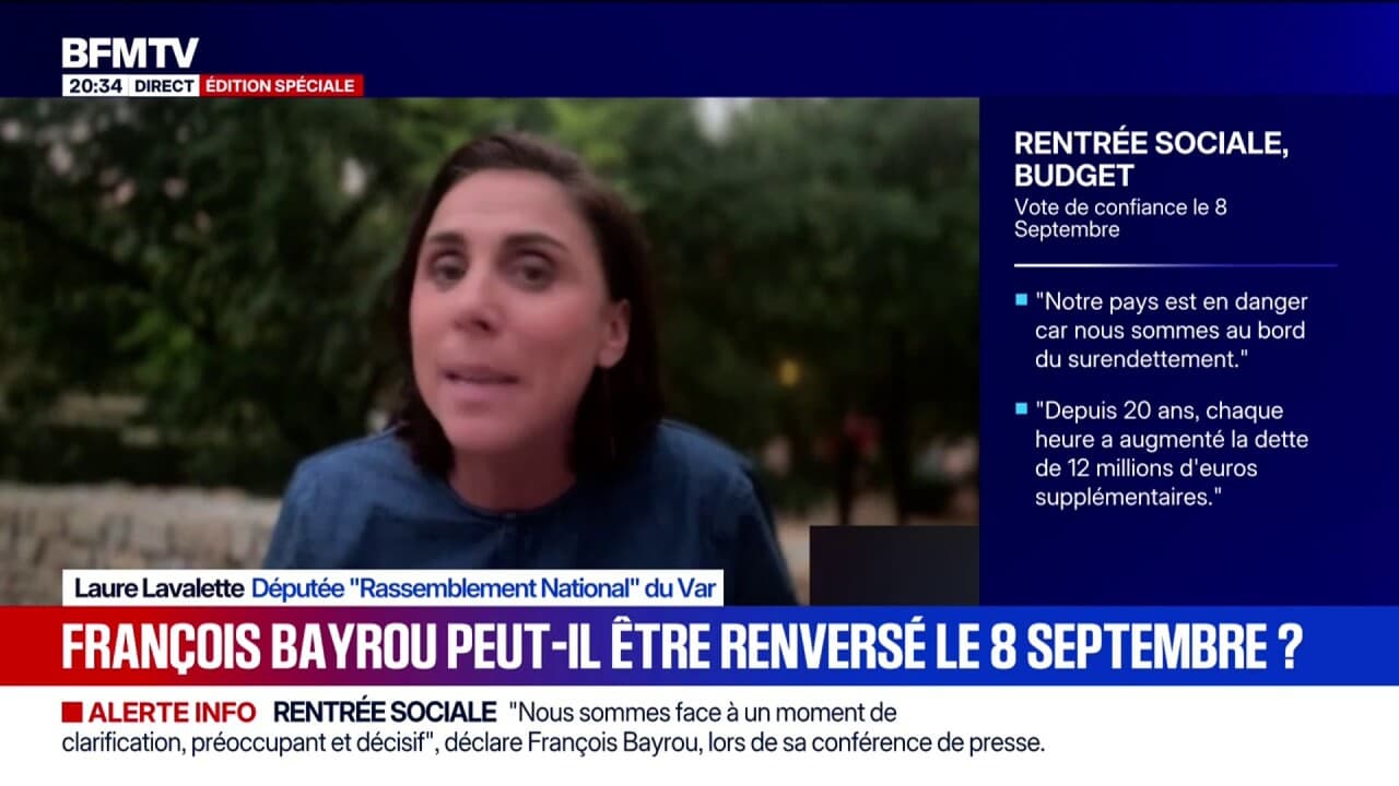 Vote de confiance du 8 septembre: "Il faut en revenir aux urnes" estime Laure Lavalette, députée ...