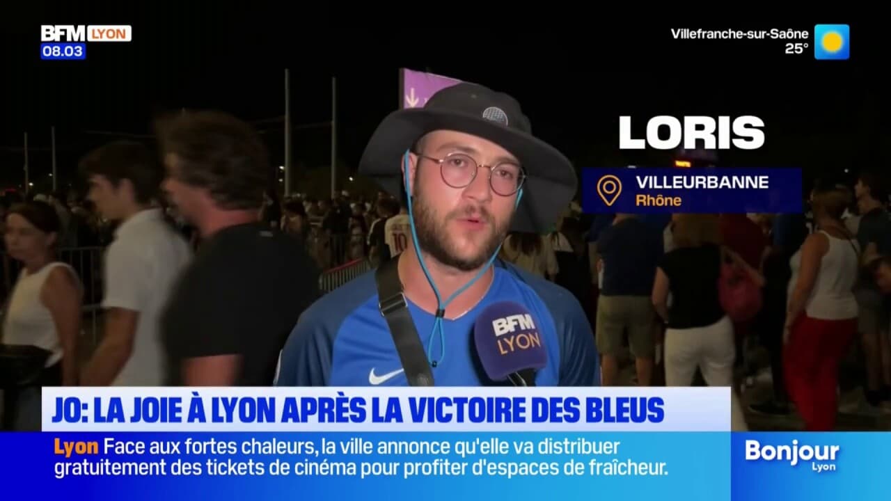 JO 2024: la joie à Lyon après la victoire de l'équipe de France de foot