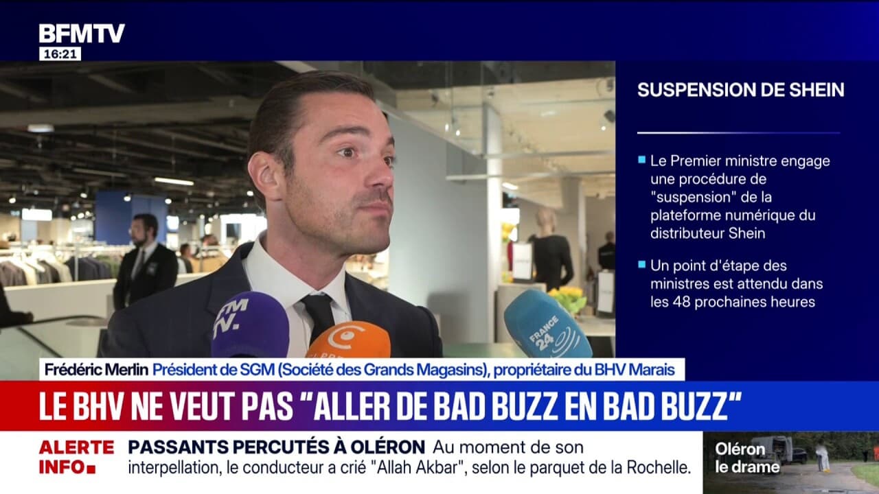 Procédure de suspension contre Shein: le BHV ne veut pas "aller de bad ...