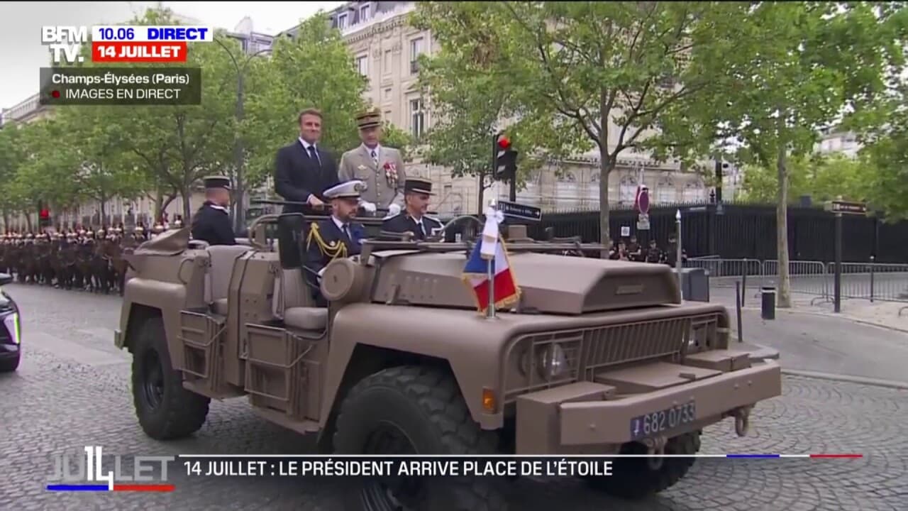 Défilé militaire du 14-Juillet: Emmanuel Macron passe en revue les troupes Défilé militaire du 14-Juillet: Emmanuel Macron passe en revue les troupes