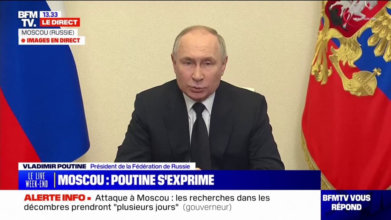Vladimir Poutine, sur l'attaque à Moscou: "Ce n'est pas seulement un ...