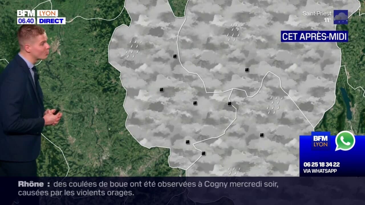 Météo Rhône: de la pluie pour l'ensemble de la journée de jeudi, jusqu ...