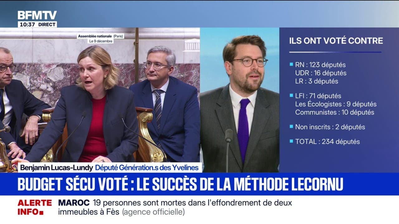 Le député Benjamin Lucas-Lundy, qui a voté contre le budget, "regrette ...