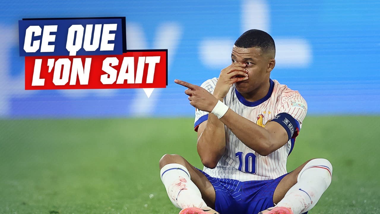 Ce que l'on sait de l'état du nez de Kylian Mbappé après son choc face ...