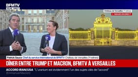 Le couple Macron accueille Donald Trump au château de Versailles