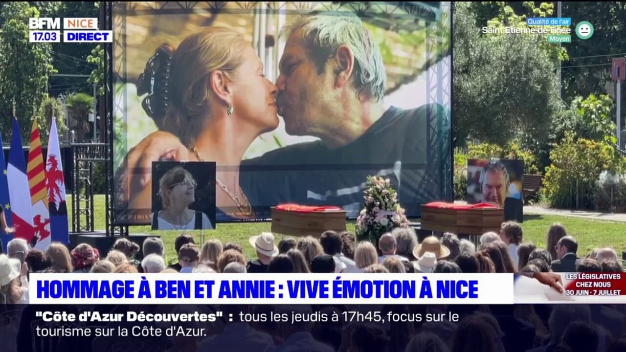 Nice: un dernier hommage rendu à l'artiste Ben et à son épouse Annie Vautier