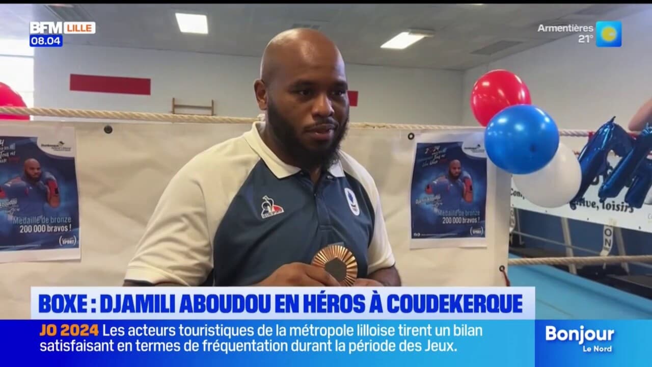 Le boxeur Djamili Aboudou, médaillé aux JO, reçu en héros à Coudekerque