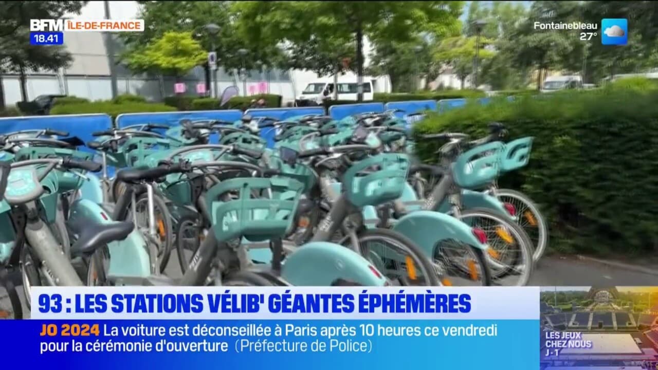 JO 2024: les stations de Vélib' éphémères et géantes ont été déployées