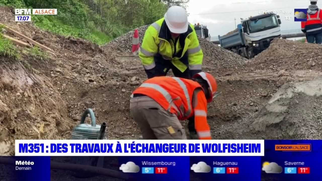 Strasbourg: le chantier de la M351 se poursuit au niveau de l'échangeur ...