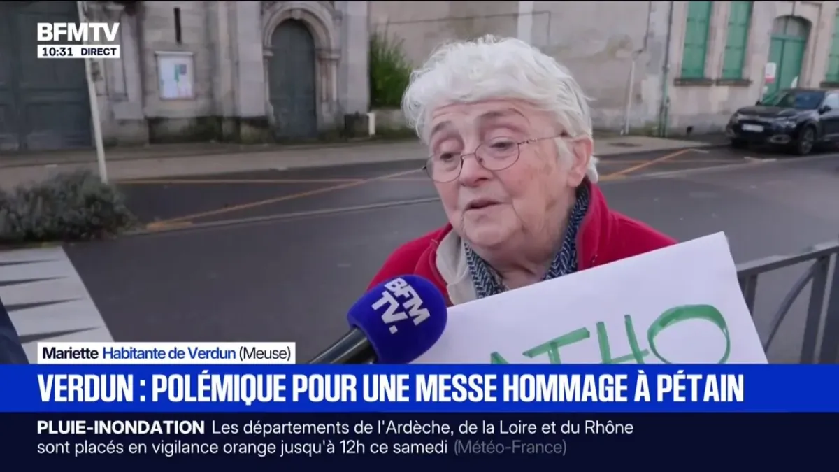 "Catho mais pas facho": Mariette, une habitante de Verdun, manifeste ...