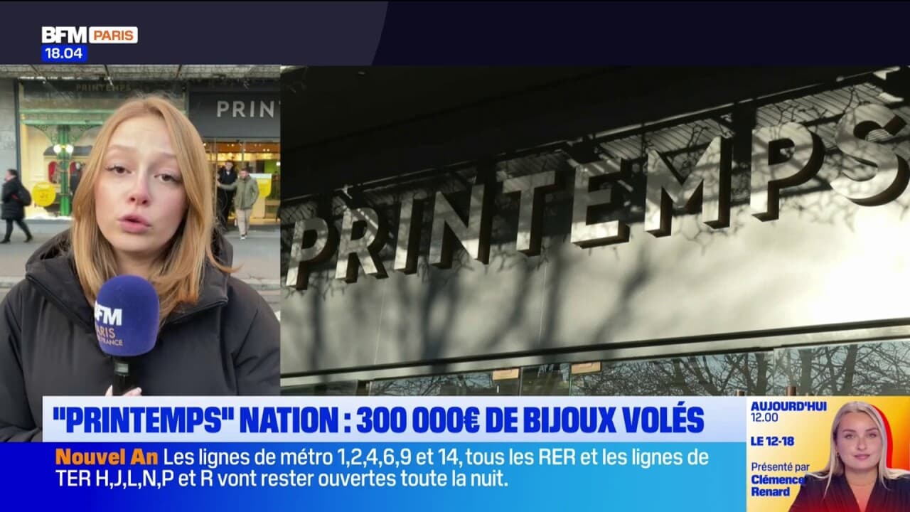 Paris: 300.000 euros de bijoux volés au "Printemps" Nation