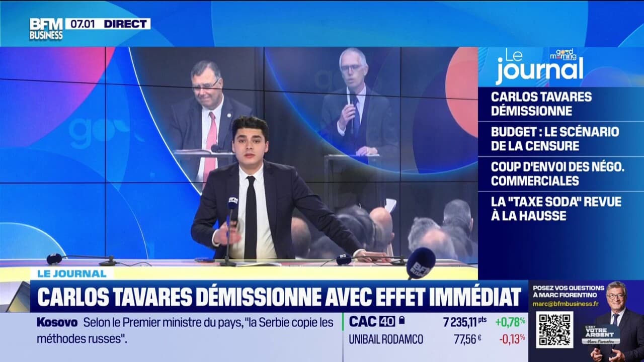 Carlos Tavares, patron de Stellantis, démissionne "avec effet immédiat"