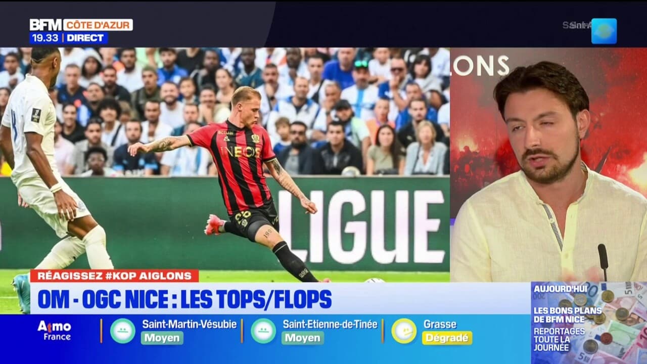 Kop Aiglons du lundi 16 septembre: découvrez les tops et flops de l'OGC Nice face à l'OM