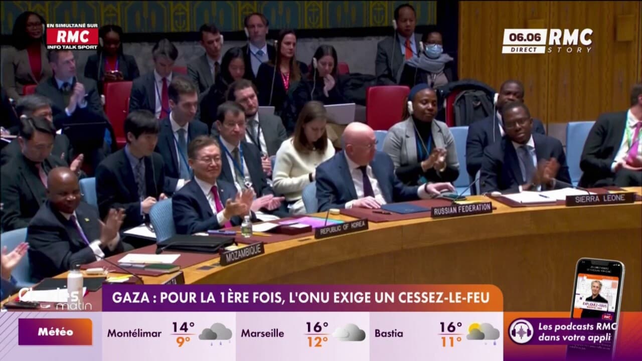 Gaza : pour la 1ère fois, l'ONU exige un cessez-le-feu