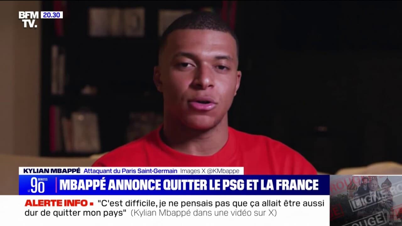 "Je vais jouer mon dernier match au Parc des Princes dimanche": Kylian Mbappé a annoncé quitter ...