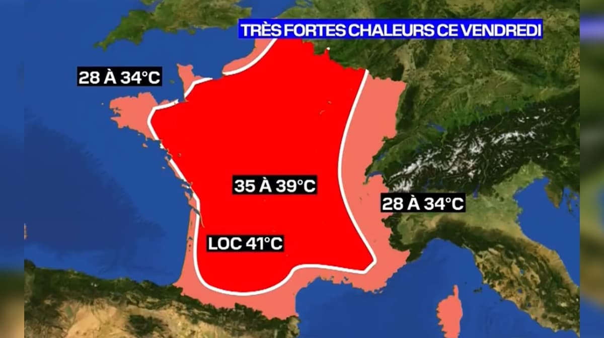Vague de chaleur: le pic attendu vendredi, avec des températures ...