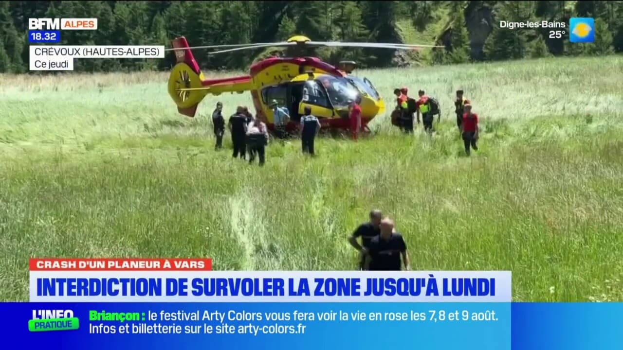 Crash d'un aéronef: interdiction de survol de la zone jusqu'à lundi