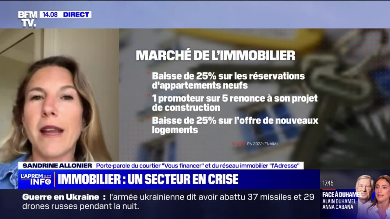 Crise immobilière: pour la porte-parole de ce réseau immobilier, "on est passés d'un problème d ...