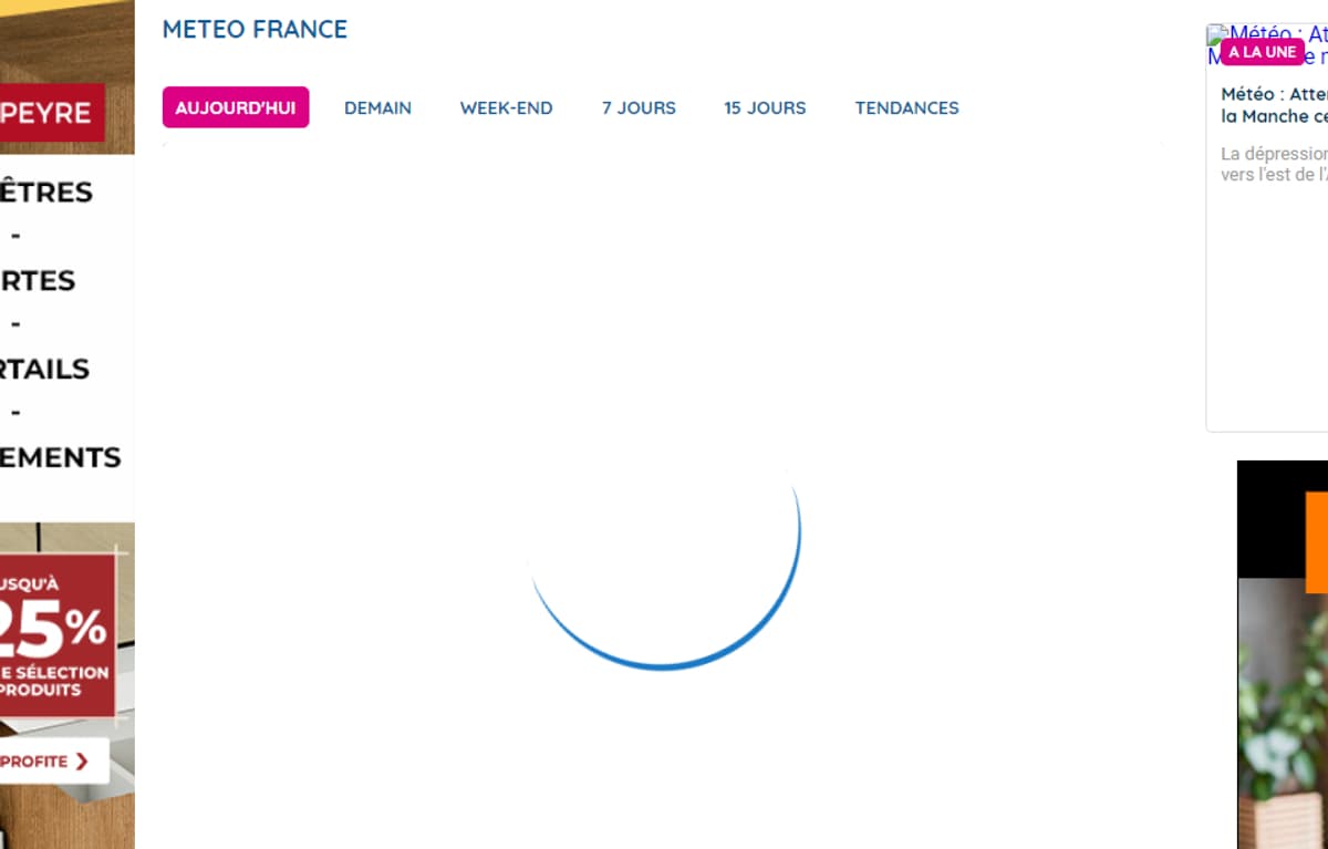 Météo France victime de pannes sur ses sites et son application