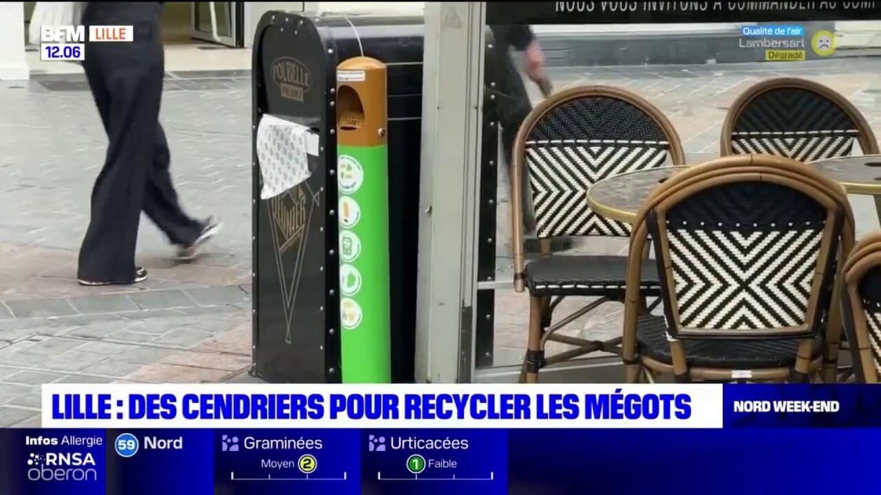 Lille: des cendriers pour recycler les mégots et les transformer en ...